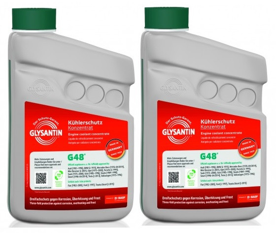 BASF Glysantin G48 Kühlerschutz Konzentrat 1 Liter 2x 1l = 2 Liter ...