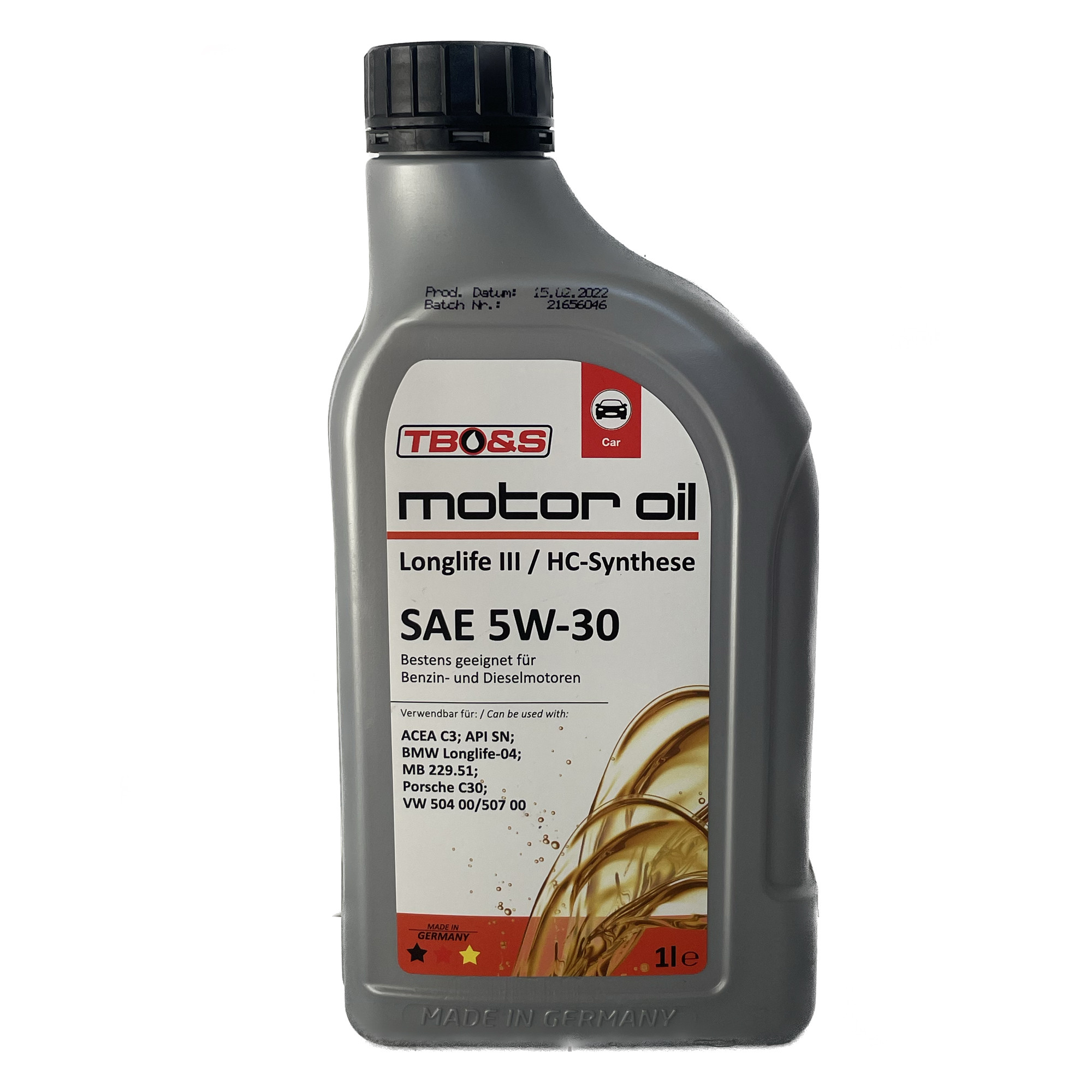 TBO&S Motoröl SAE 5W30 Longlife III API SN/CF ACEA C3 1 Liter - SAE 5W-30 - Auto/PKW Motoröle ...