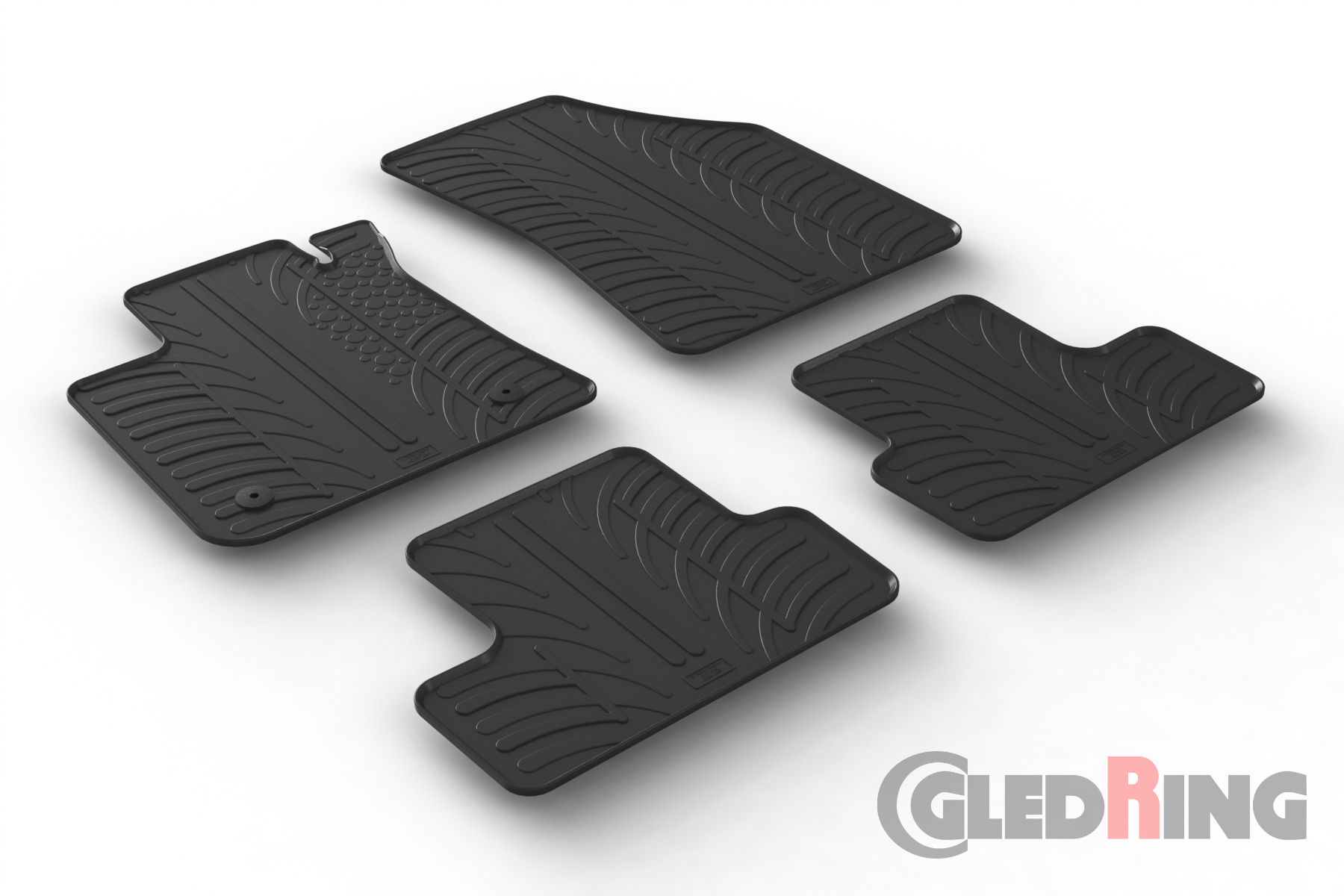 Original Gledring Passform Fußmatten Gummimatten 4 Tlg.+Fixing - Renault Megane IV 02.2016 ...