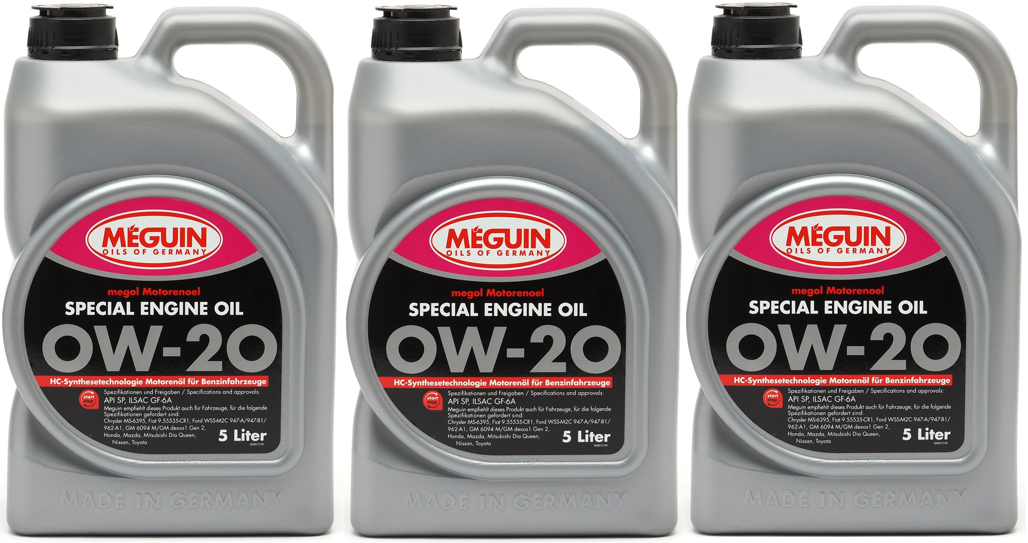 Meguin Megol 6851 Motoröl Special Engine Oil 0W-20 3x 5 = 15 Liter ...