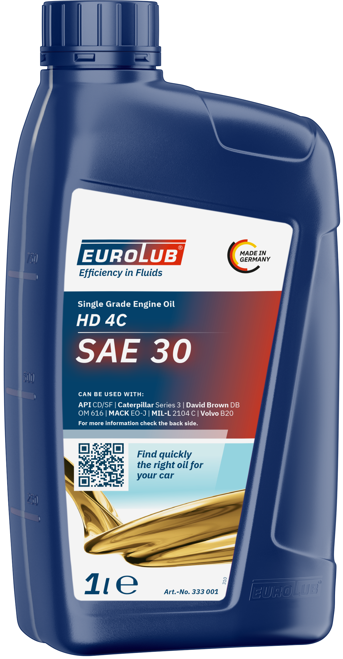 Eurolub HD 4C SAE 30 Rasenmäheröl 1l Flasche - SAE 30 - Einbereichs ...