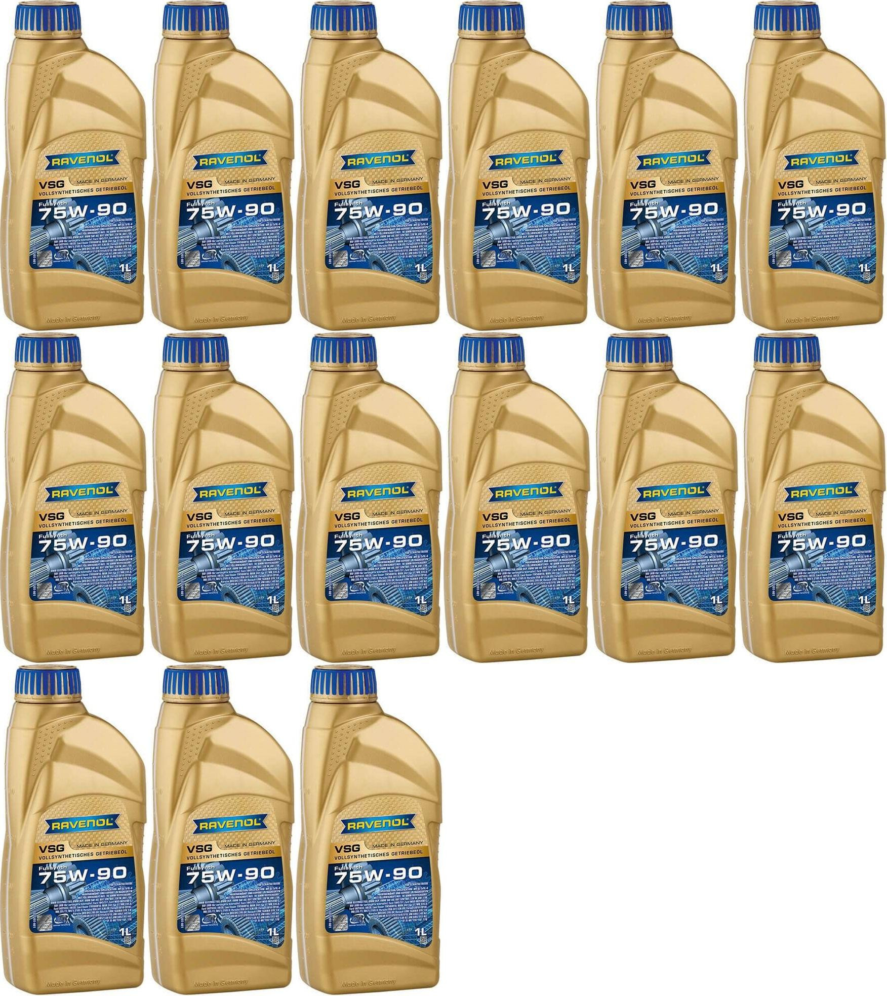 RAVENOL VSG SAE 75W-90 Vollsynth. API GL-4/GL-5 1 Liter 15x 1l = 15 ...