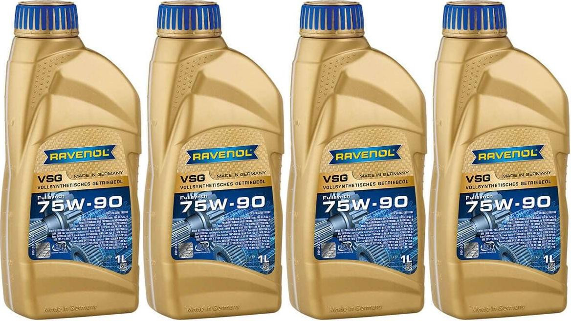 RAVENOL VSG SAE 75W-90 Vollsynth. API GL-4/GL-5 1 Liter 4x 1l = 4 Liter ...