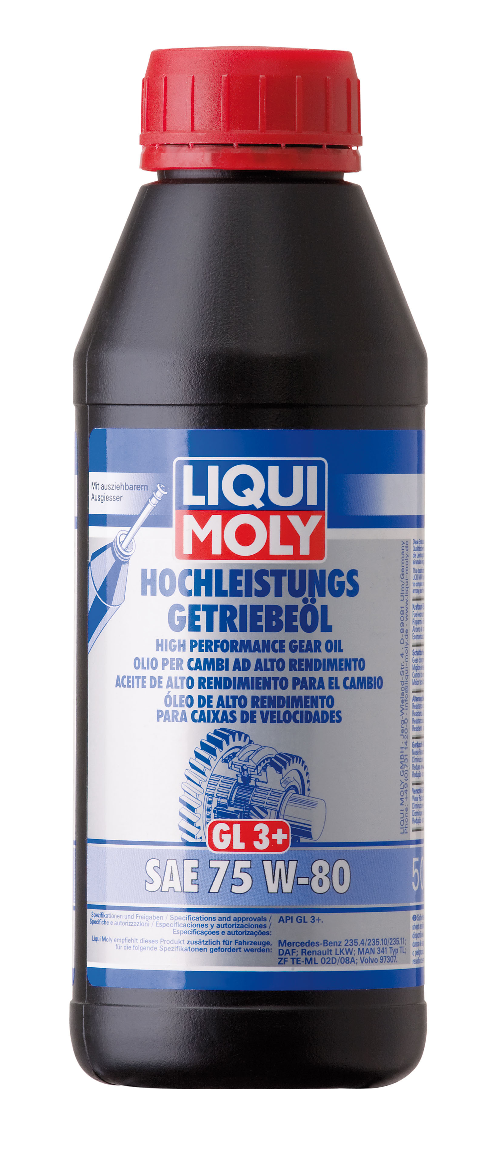 Liqui Moly 4426 Hochleistungs-Getriebeöl (GL3+) SAE 75W-80 500ml ...