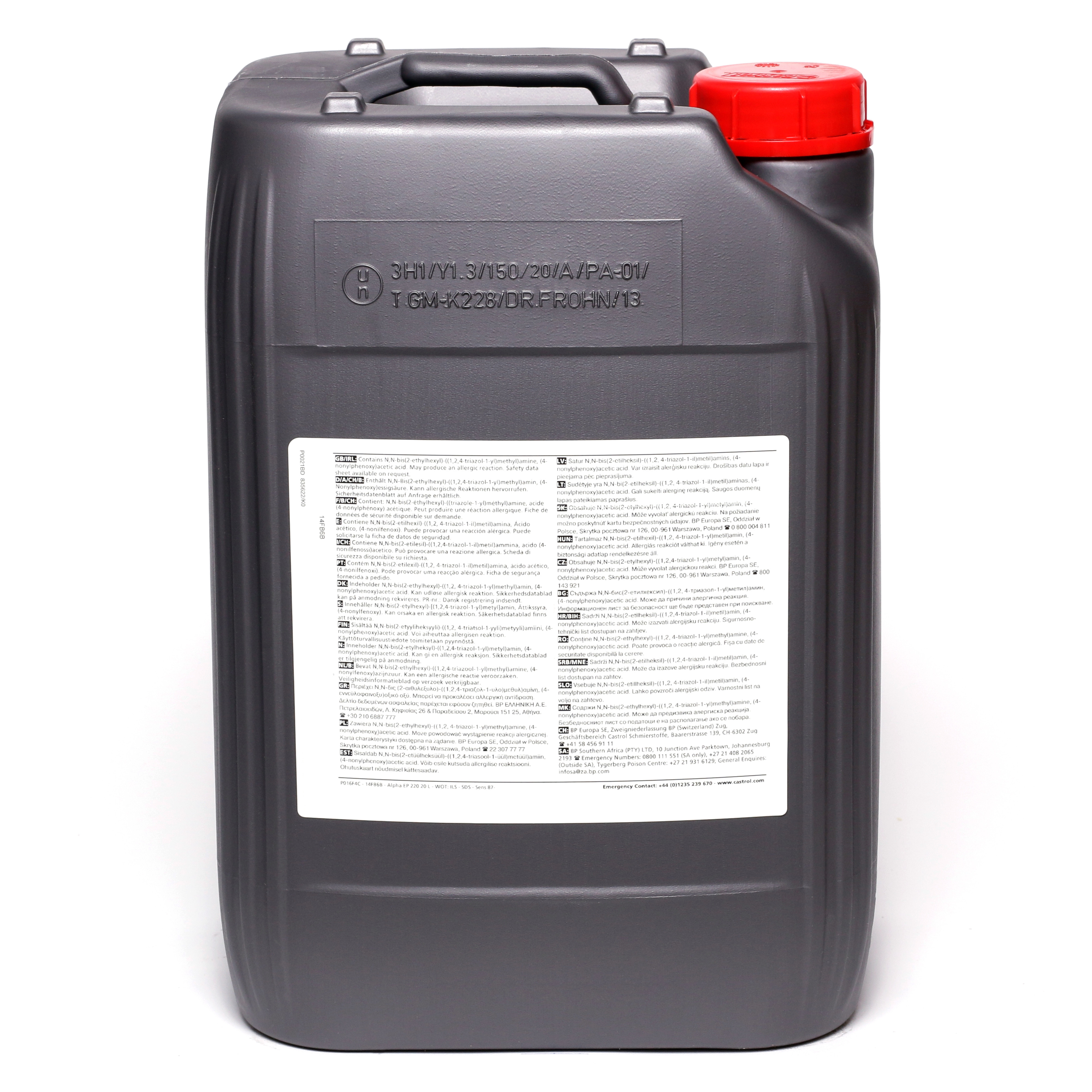 Castrol Alpha EP 220 20l Kanister - Industriegetriebeöle CLP - Castrol ...