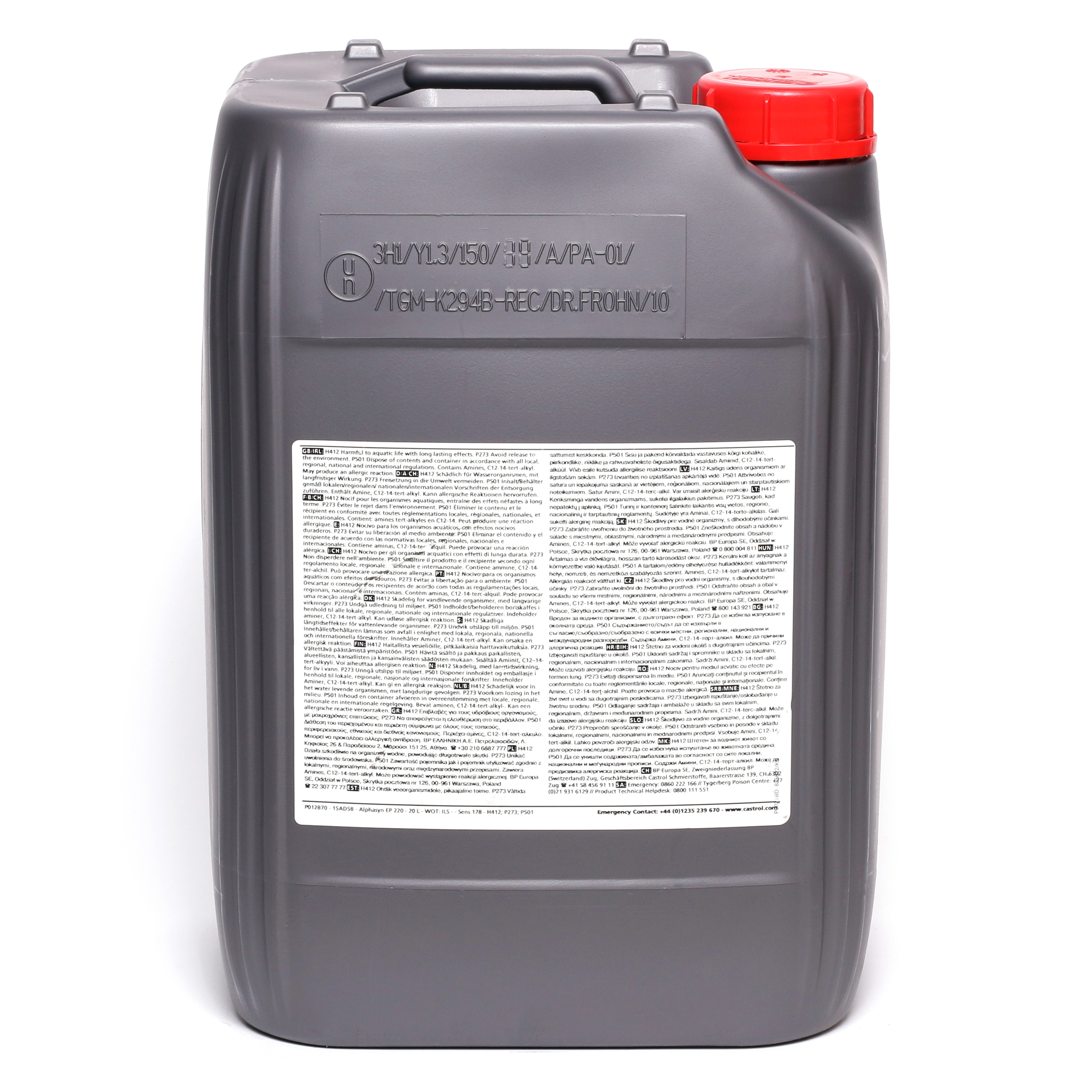 Castrol Alphasyn EP 220 20l Kanister - Industriegetriebeöle CLP ...