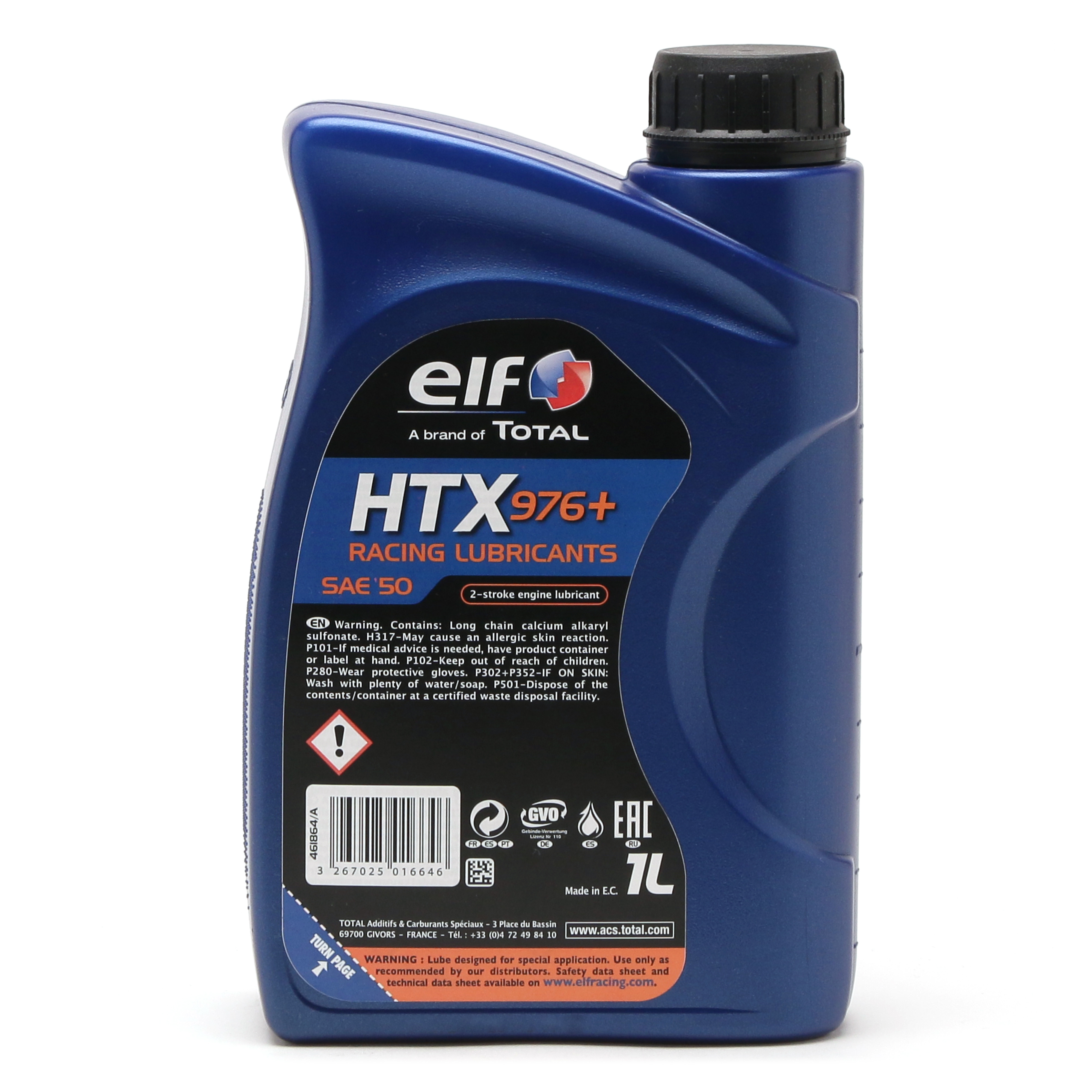 Elf HTX 976+ Racing Lubricants 100 % Synthetic / Rennöl / 2-T Motoröl 1l - 2-Takt ...