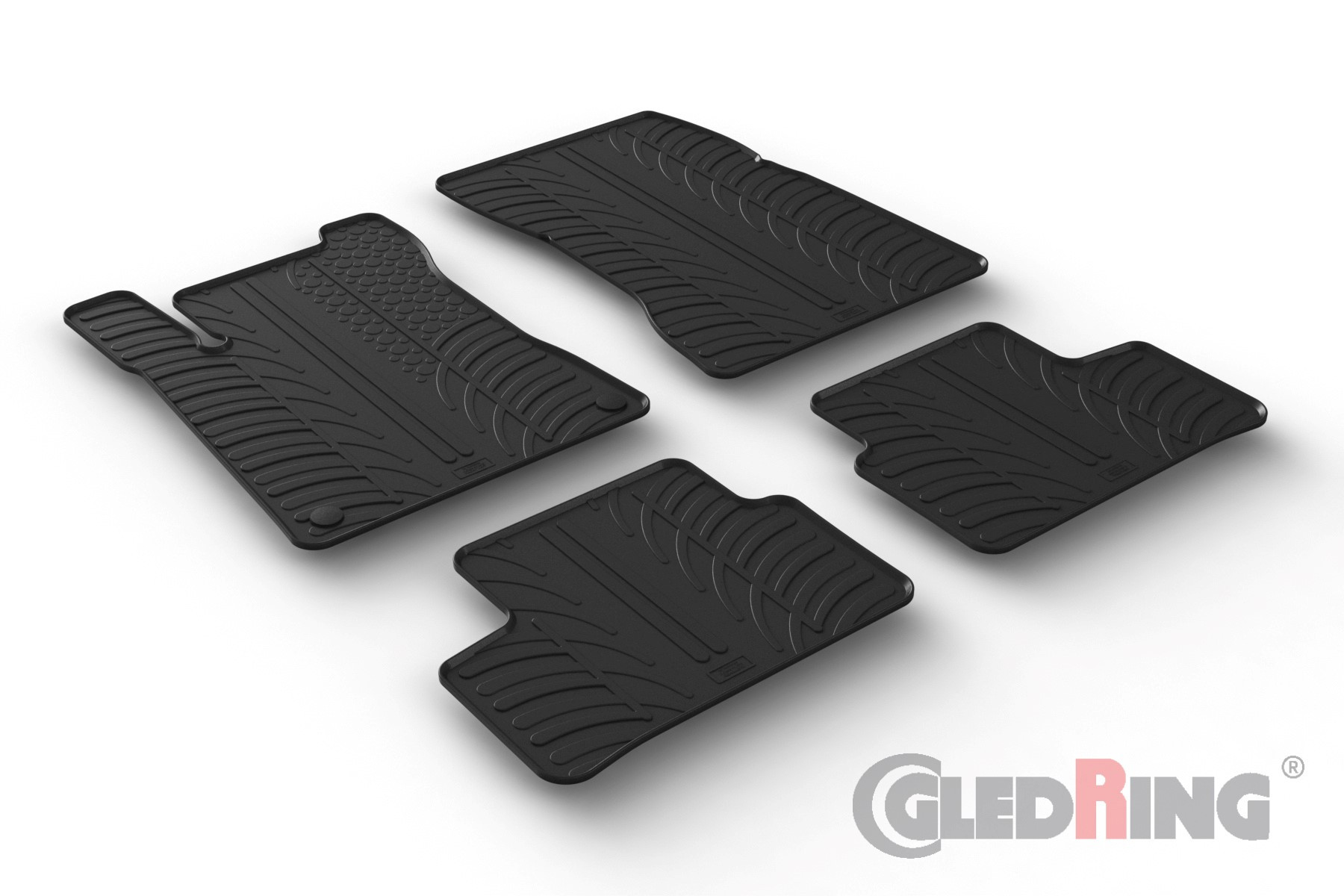 Original Gledring Passform Fußmatten Gummimatten 4 Tlg.+Fixing - Mercedes-Benz A Klasse W177 05. ...