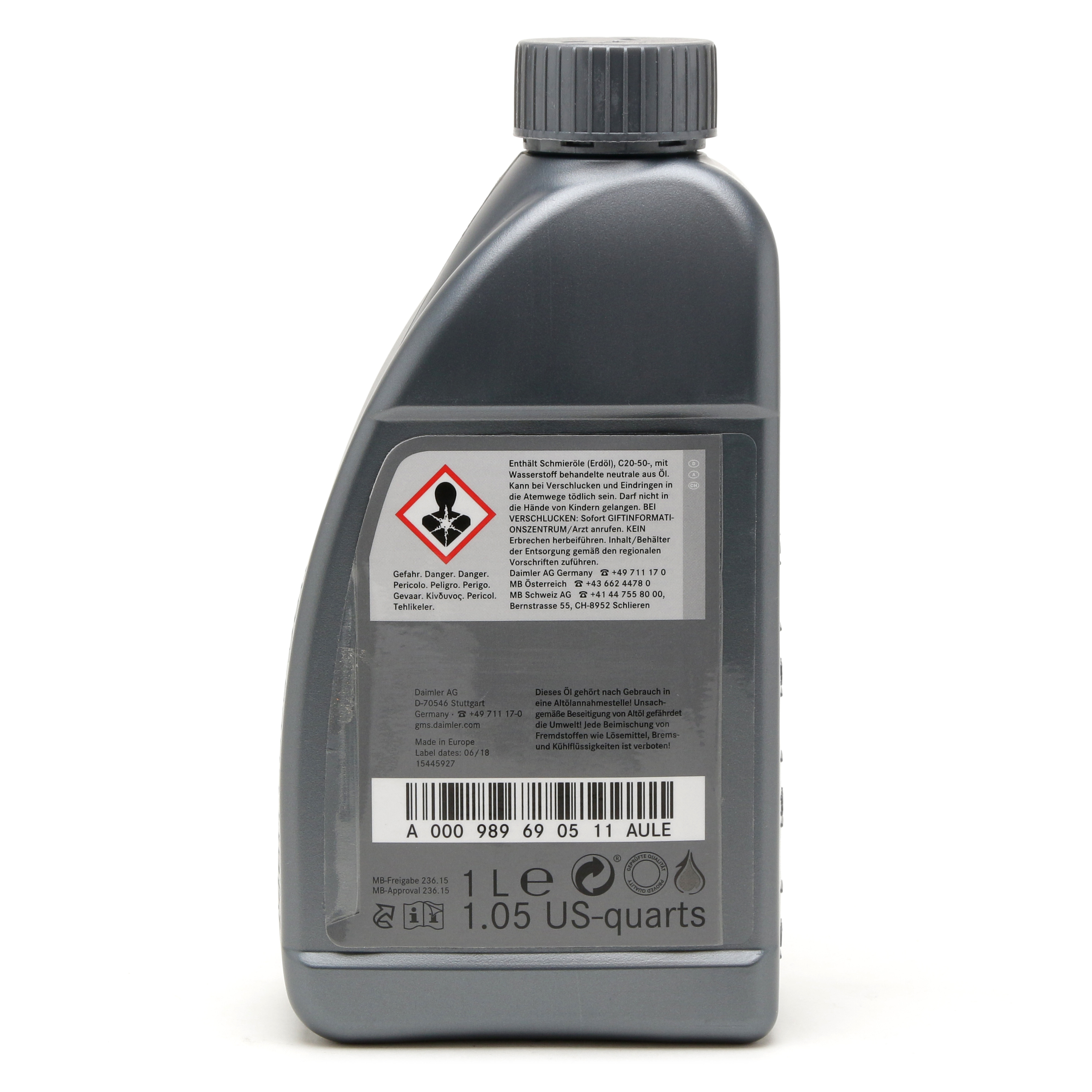 Original Mercedes Benz Automatikgetriebeöl MB 236.15 1l - MotoroelDirekt.at