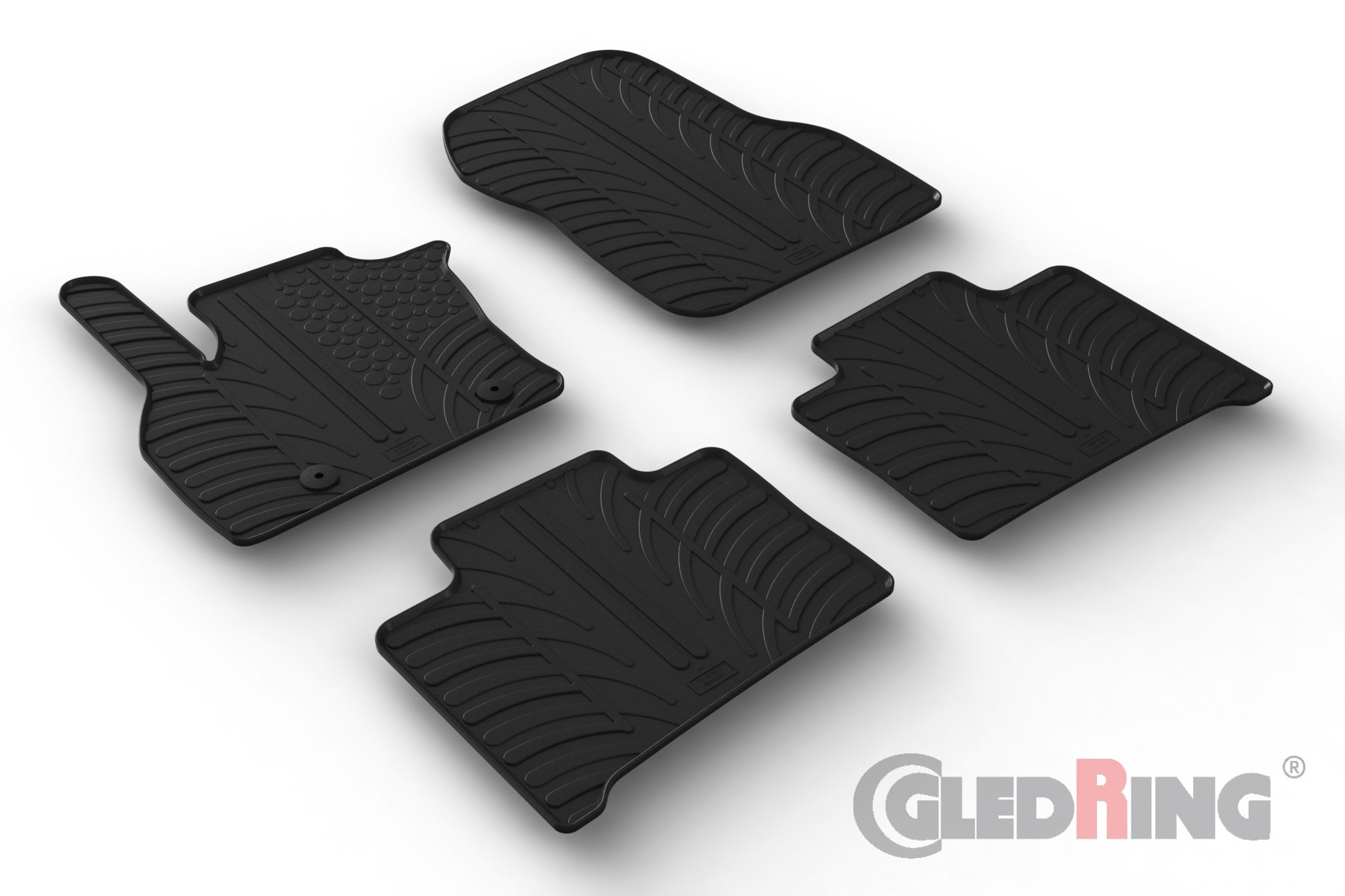 Original Gledring Passform Fußmatten Gummimatten 4 Tlg.+Fixing - Renault ZOE 2019-> - Zubehör ...