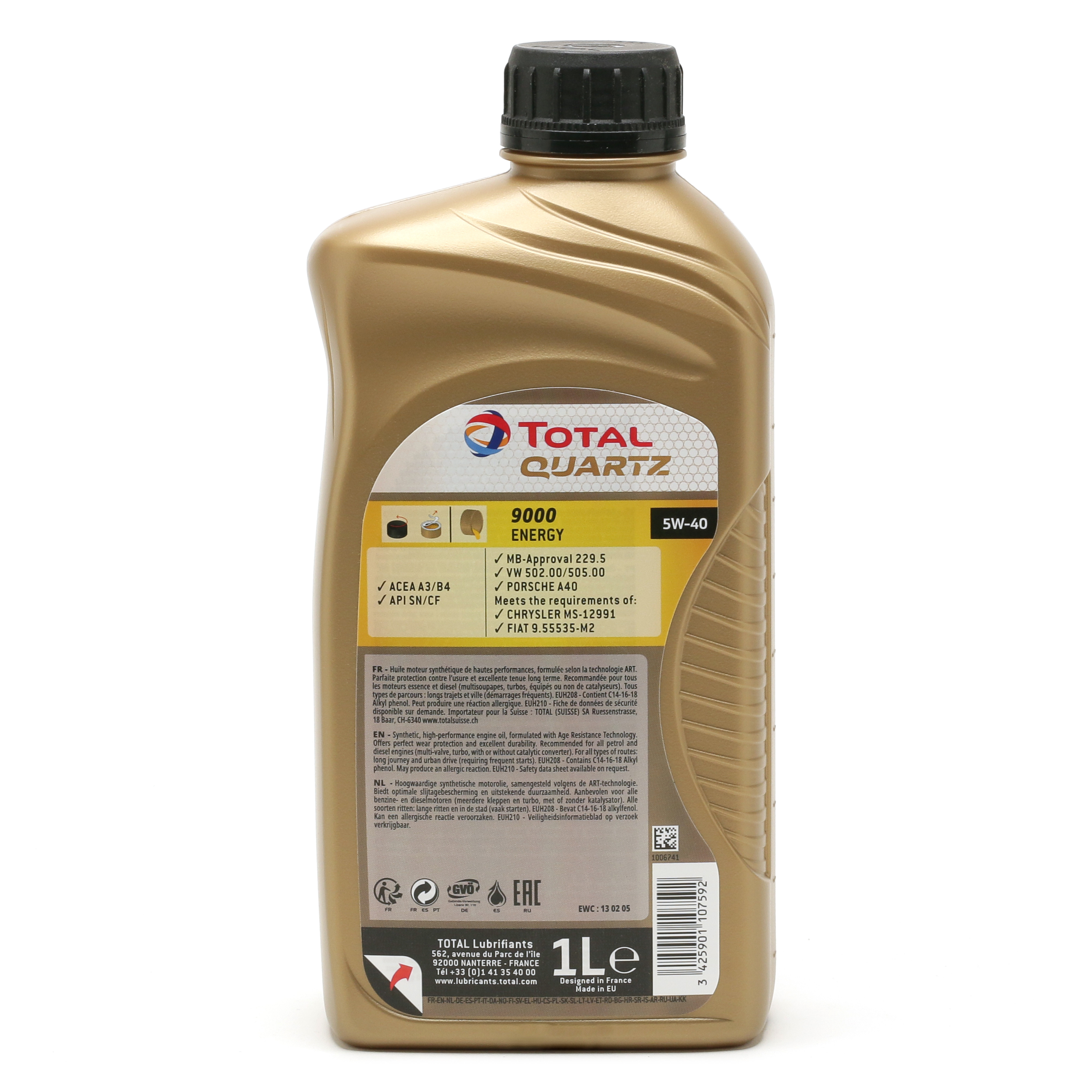 TOTAL Quartz 9000 Energy 5W-40 Motoröl 1l - SAE 5W-40 - Auto/PKW ...