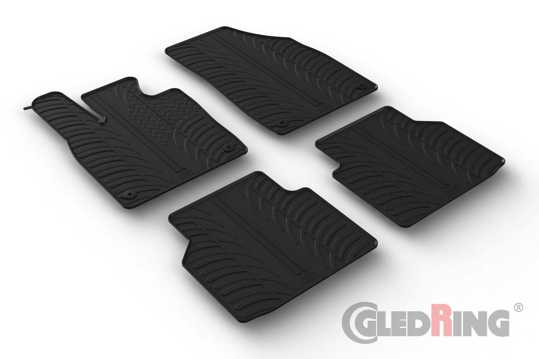 Original Gledring Passform Fußmatten Gummimatten 4 Tlg.+Fixing - Volkswagen VW e-ID4 Elektro ...