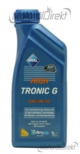 Aral High Tronic G 5W-30 Motoröl 1l - SAE 5W-30 - Auto/PKW Motoröle ...